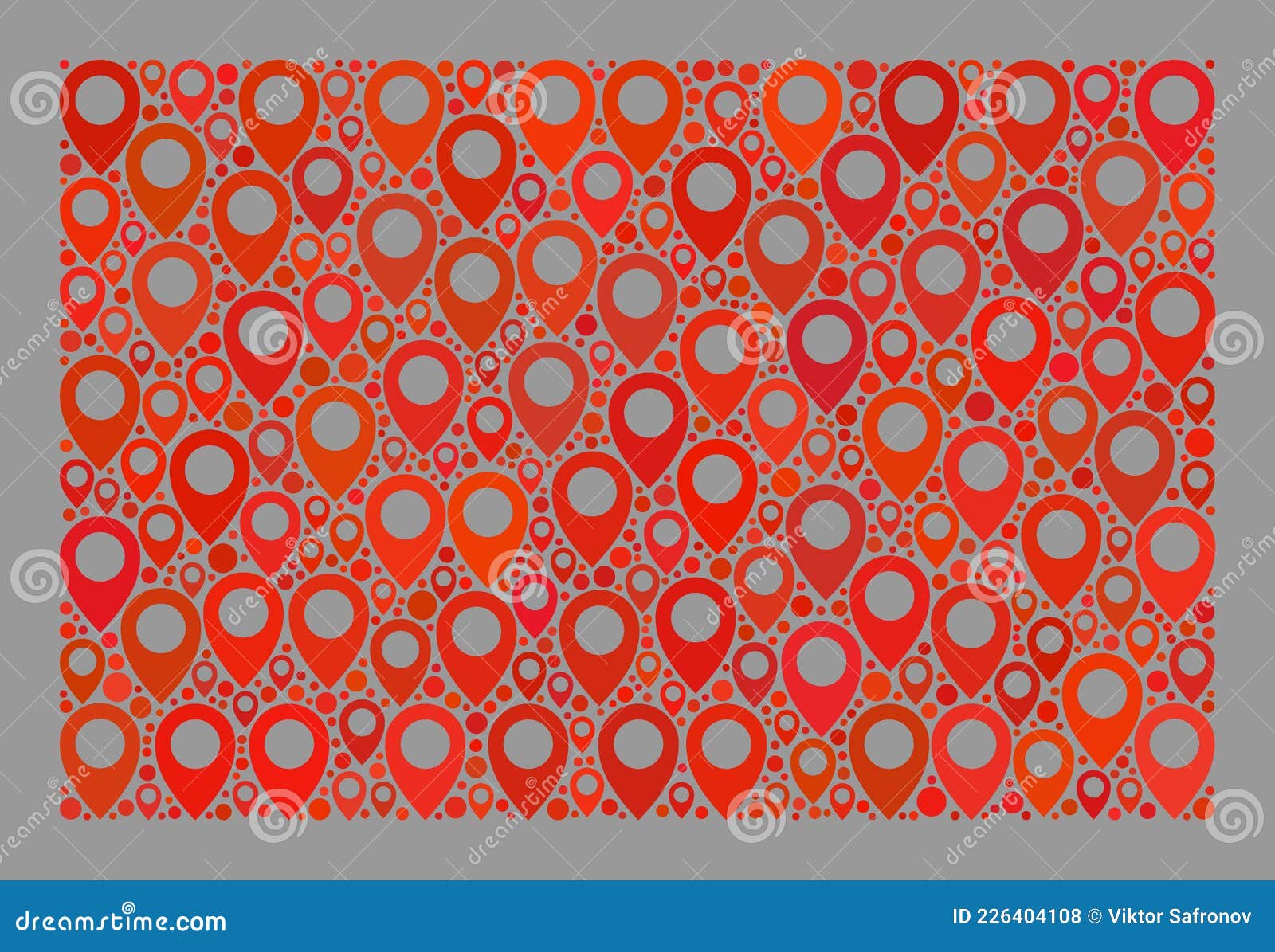 Guide Red Flag - Mosaic of Route Marks Stock Vector - Illustration of ...