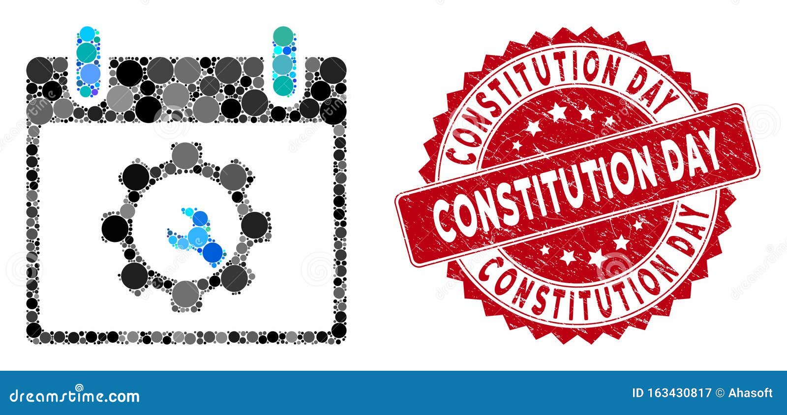Mosaic Options Tools Calendar Day with Distress Constitution Day Stamp ...
