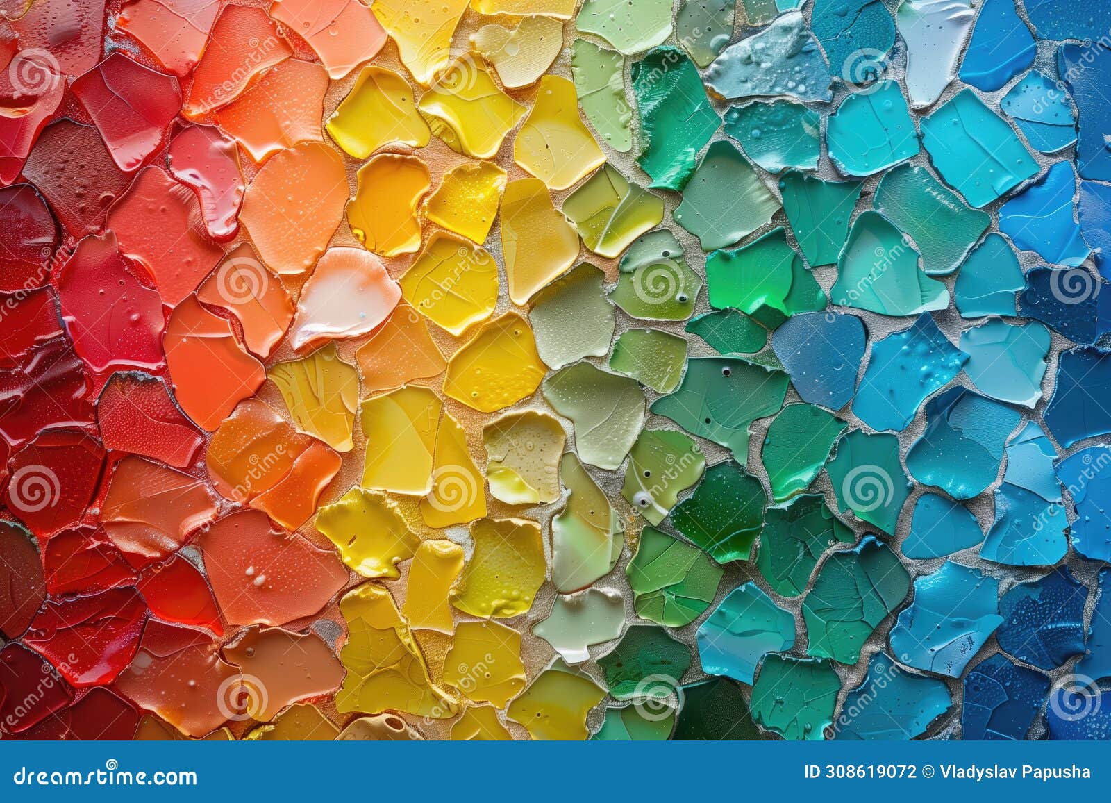 Mosaic of Paints and Emotions Generative AI Stock Illustration ...