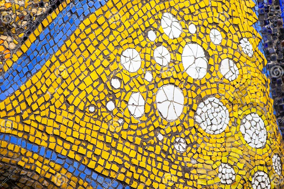 Mosaic Panel Made of Multi-colored Pieces of Ceramics Stock Photo ...