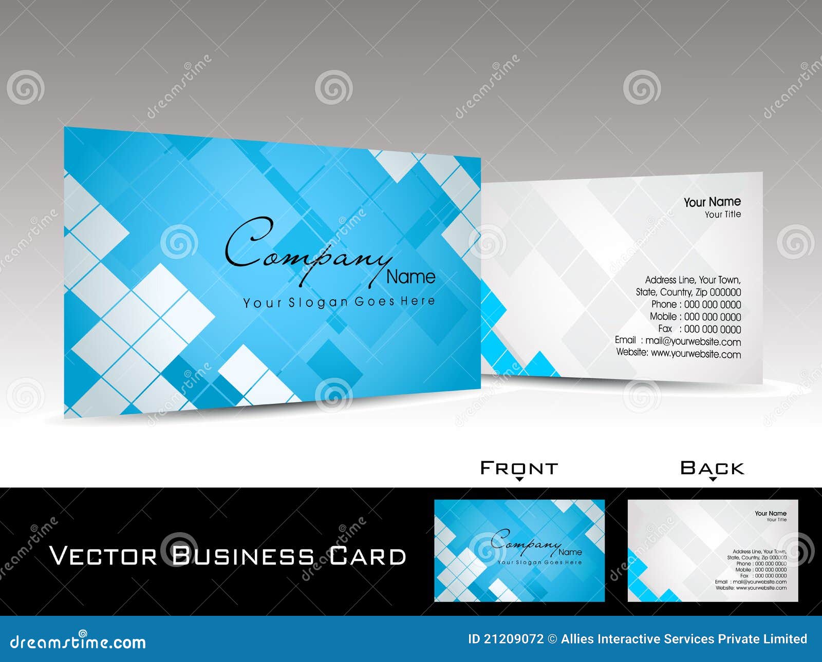 Mosaic Pattern Background Visiting Card Stock Vector - Illustration of ...