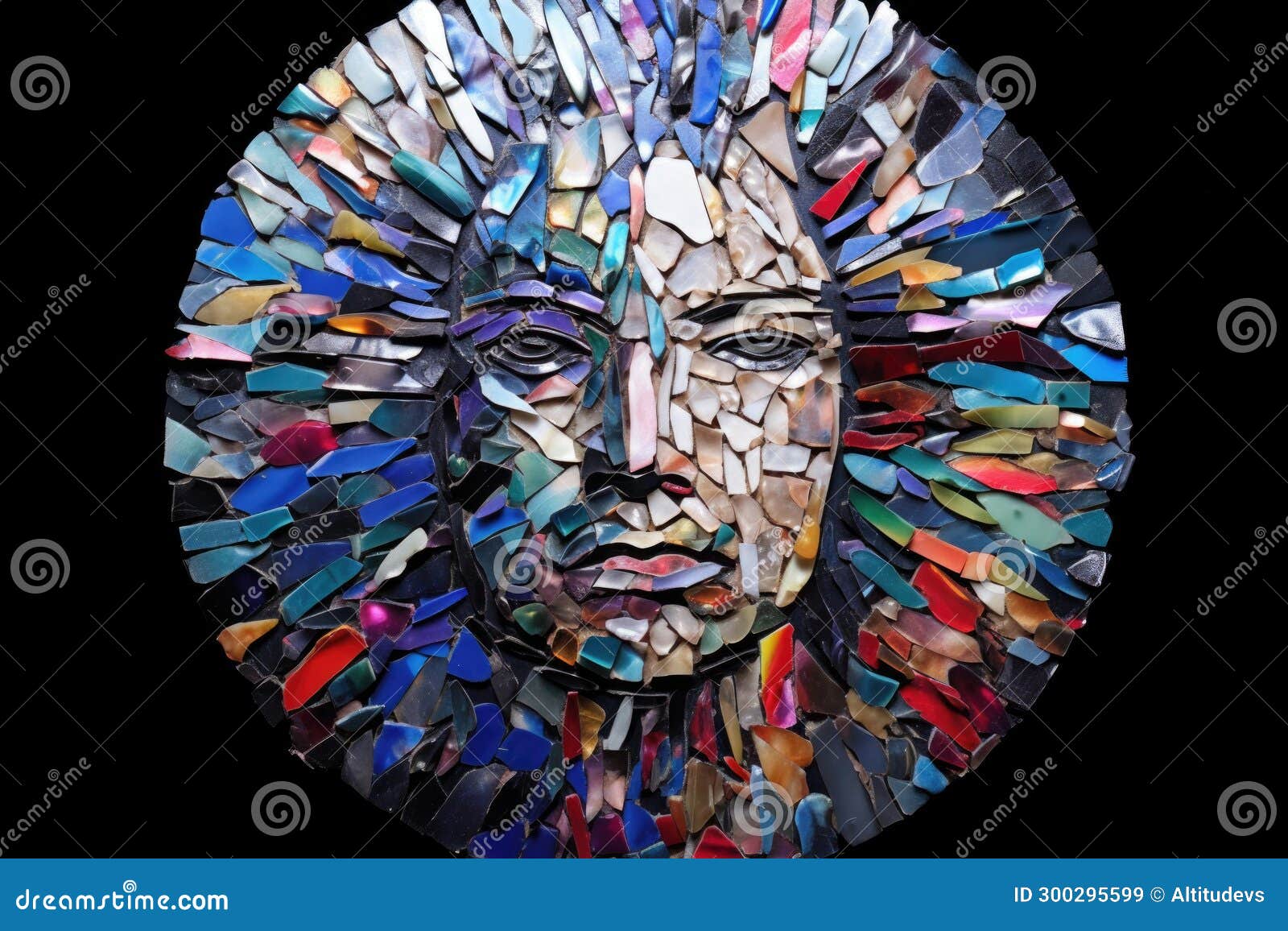 A Mosaic Pattern Made from Shattered Cd Pieces Stock Image - Image of ...
