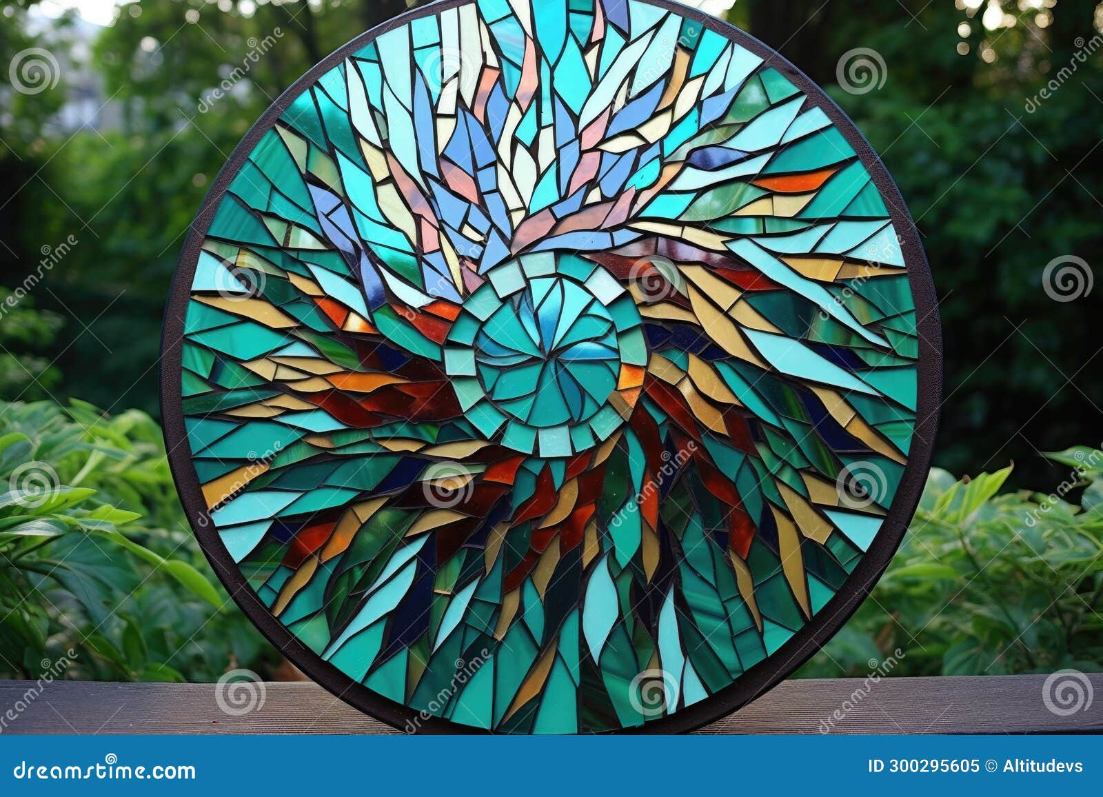 A Mosaic Pattern Made from Shattered Cd Pieces Stock Image - Image of ...