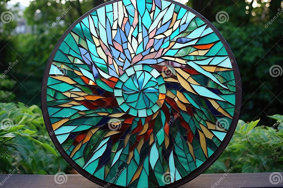 A Mosaic Pattern Made from Shattered Cd Pieces Stock Image - Image of ...