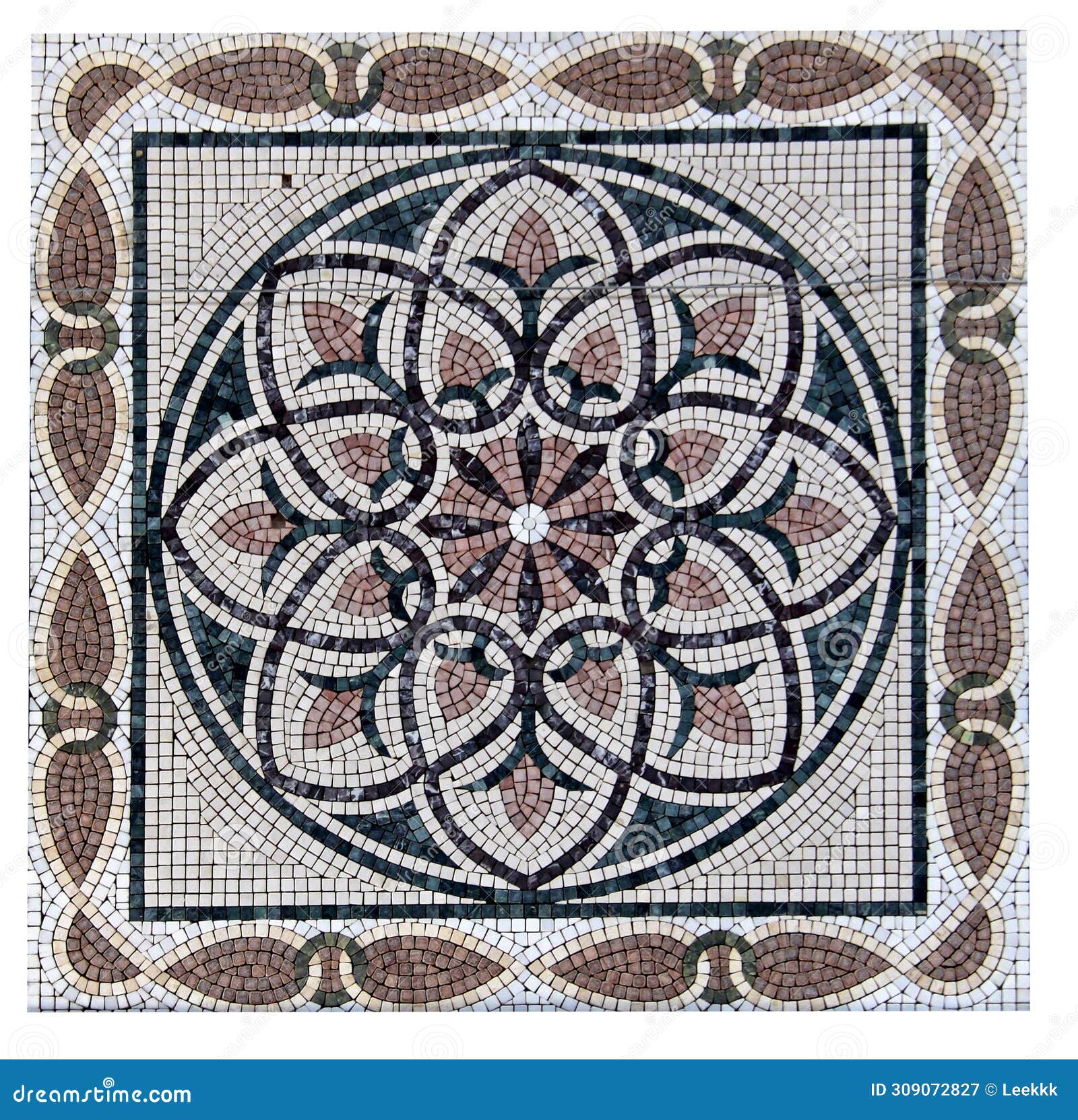 Mosaic Pattern Mosaic Square Pattern Stone Process Stock Image - Image ...