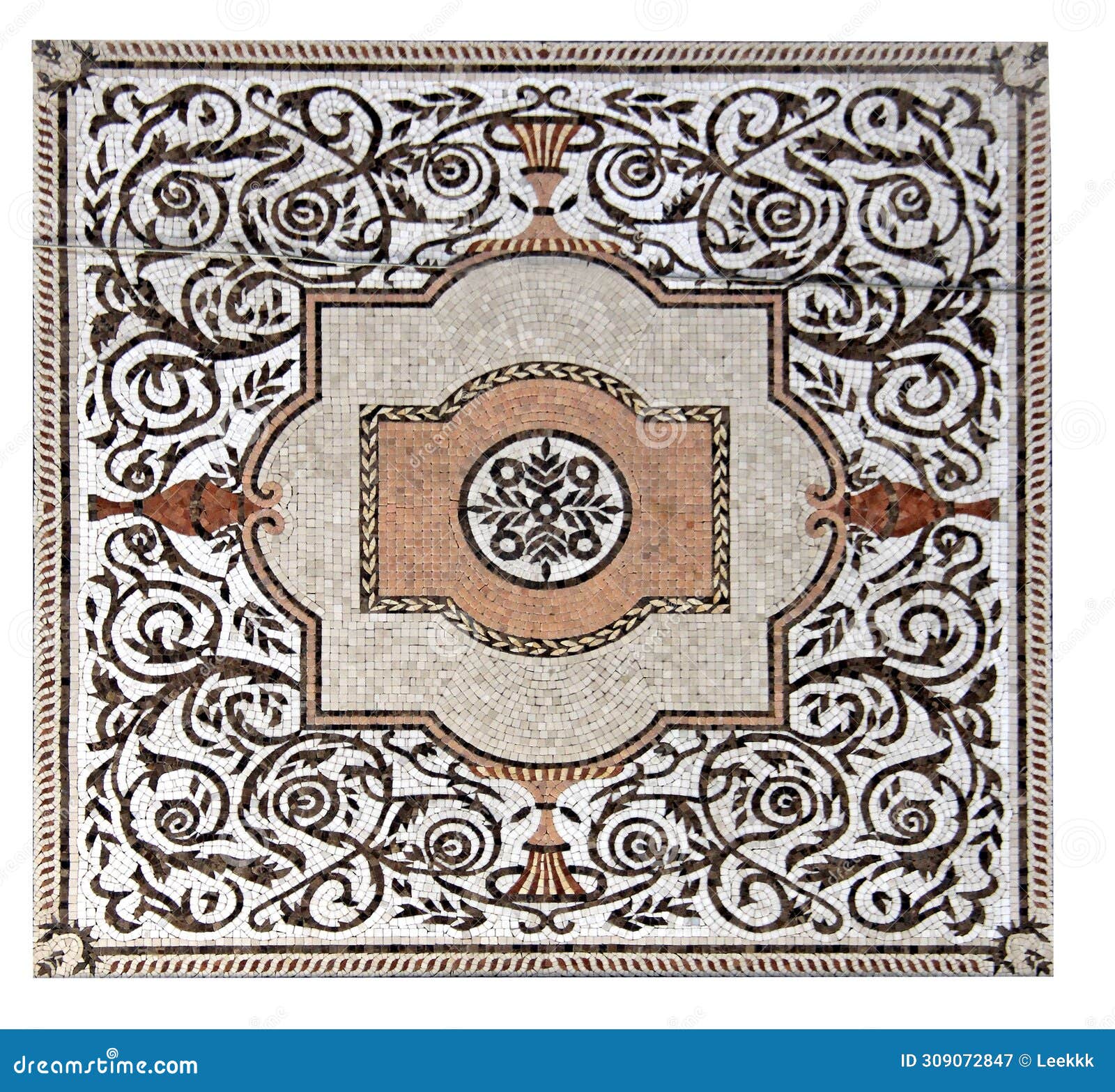Mosaic Pattern Mosaic Square Pattern Stone Process Stock Image - Image ...