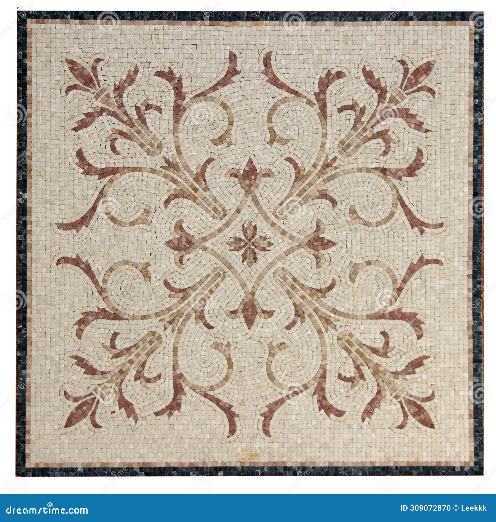 Mosaic Pattern Mosaic Square Pattern Stone Process Stock Photo - Image ...