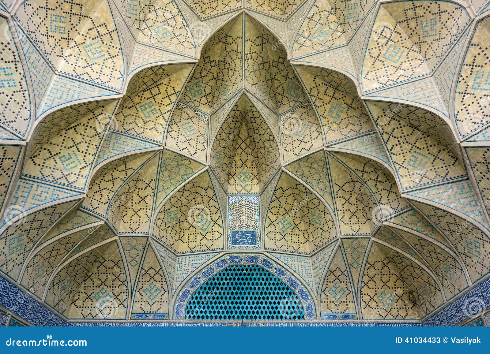 Mosaic Pattern of a Mosque in Esfahan Stock Image - Image of iran ...