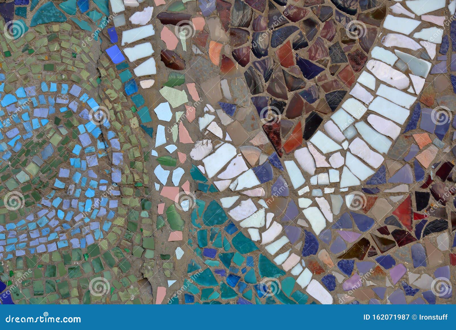 Wall from Bright Tile Mosaic Stock Image - Image of design, tile: 162071987