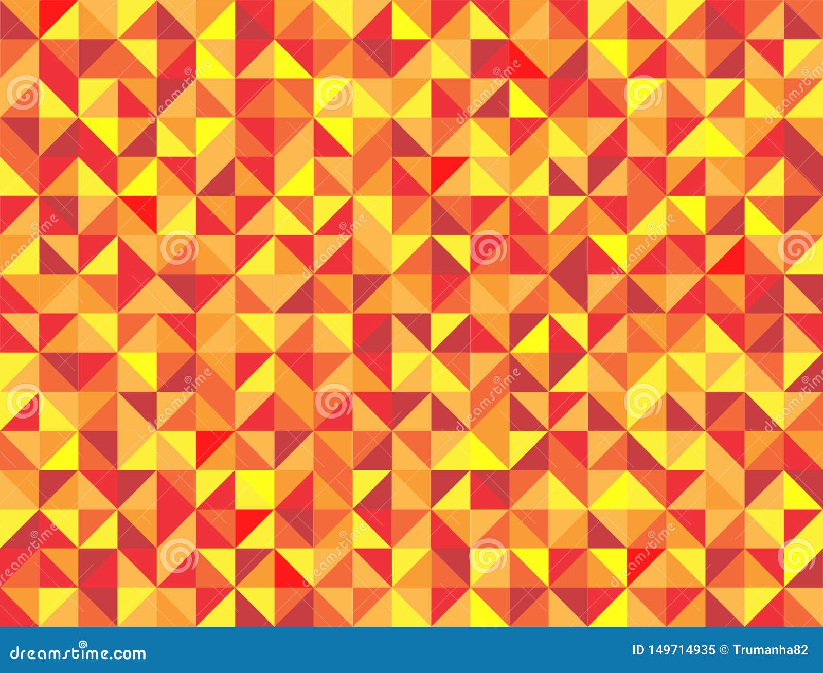 Seamless Red, Orange and Yellow Squares and Triangles Geometric Pattern ...