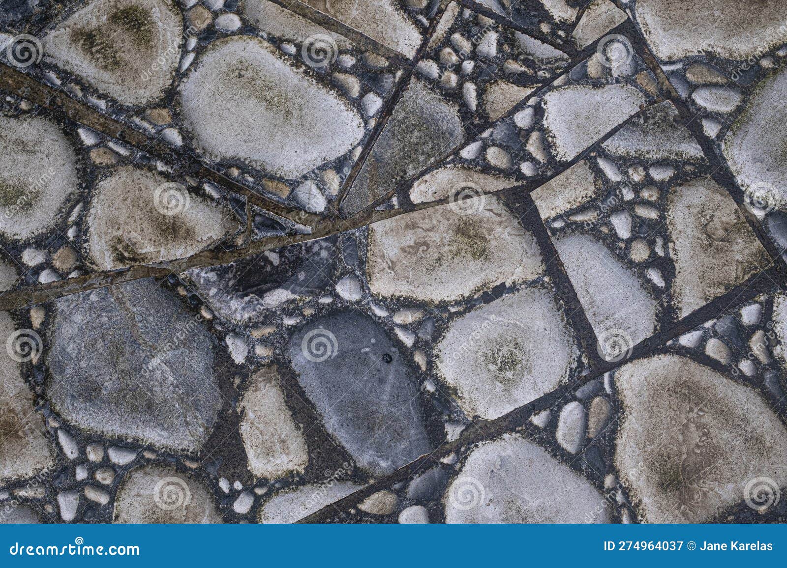 Mosaic Pattern of Stone Tile on Pavement Texture Stock Image - Image of ...