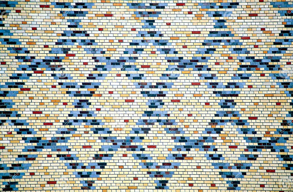 Mosaic pattern on wall. stock photo. Image of textured - 282950642