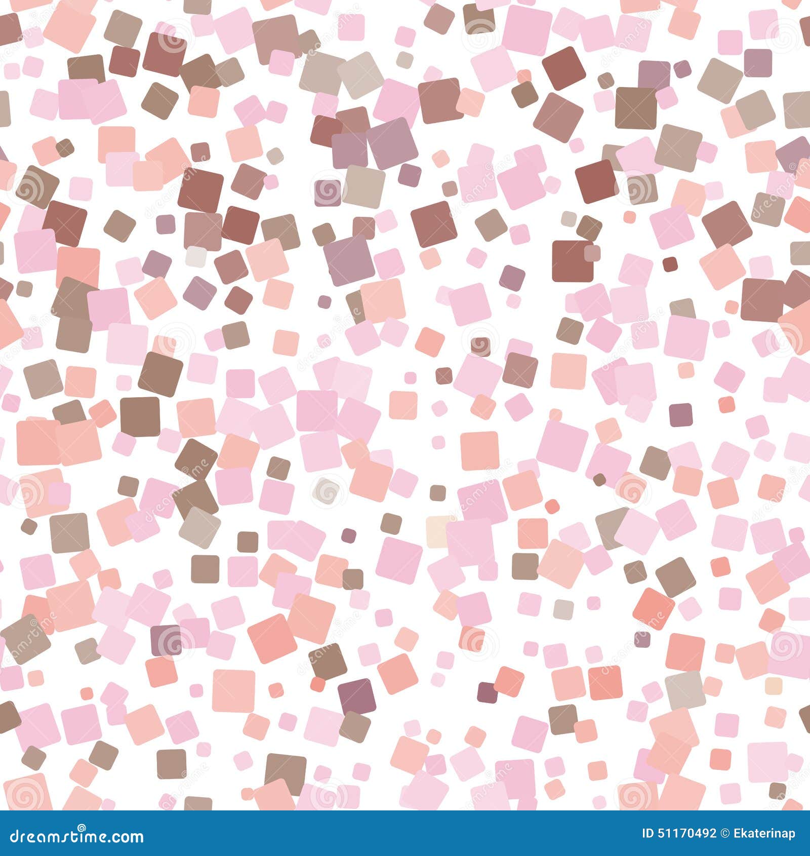 Mosaic Pink Seamless Pattern on White Background. Vector Stock Vector ...