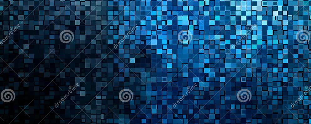 A Mosaic Pixel Background with a Gradient from Black To Blue. the ...