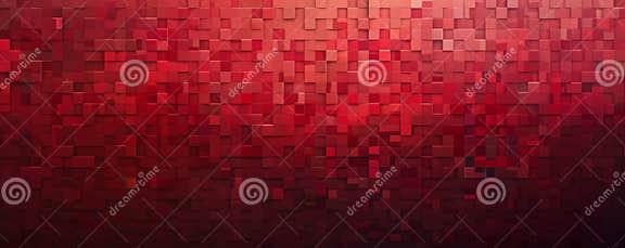 A Mosaic Pixel Background with a Gradient from Dark To Light Red. the ...