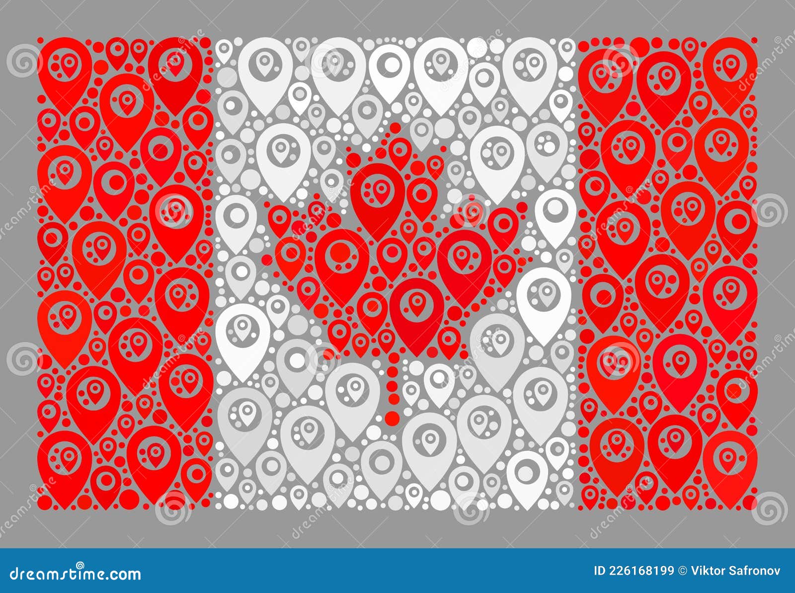 Navigation Canada Flag - Collage with Map Markers Stock Vector ...