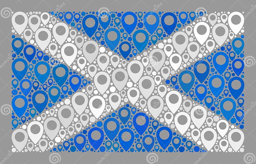 Pointer Scotland Flag - Collage of Map Pointers Stock Vector ...