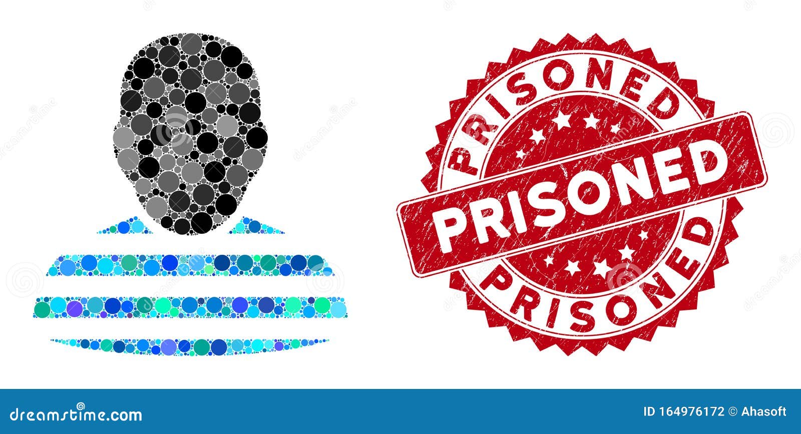 Textured Prisoned Line Stamp And Mosaic Medical Objects Presentation ...