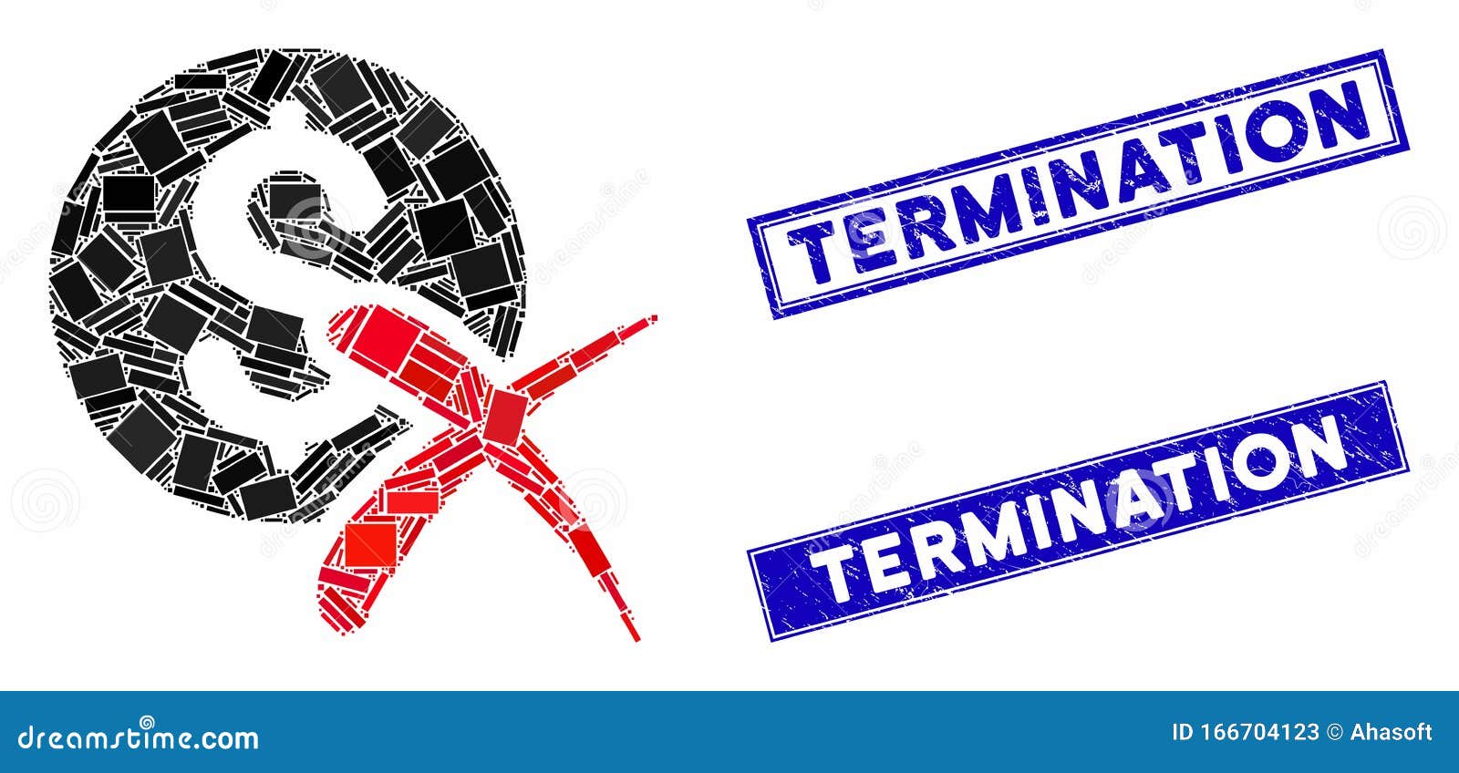 Reject Payment Mosaic and Grunge Rectangle Stamps Stock Illustration ...