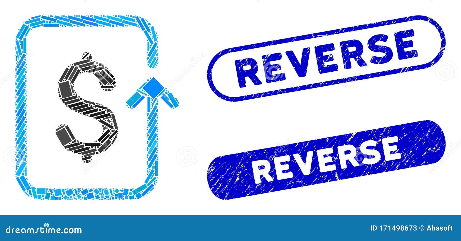 Rectangle Collage Reverse Transaction with Textured Reverse Stamps ...