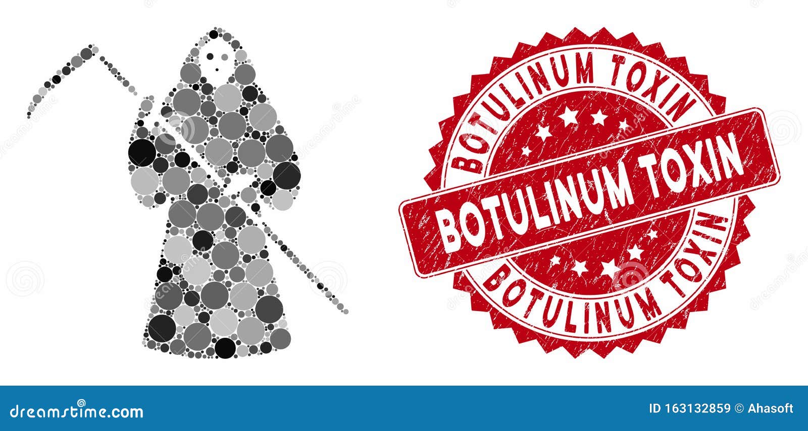 Mosaic Scytheman with Textured Botulinum Toxin Stamp Stock Illustration ... Mosaic Scytheman with Textured Botulinum Toxin Stamp Stock Illustration ...