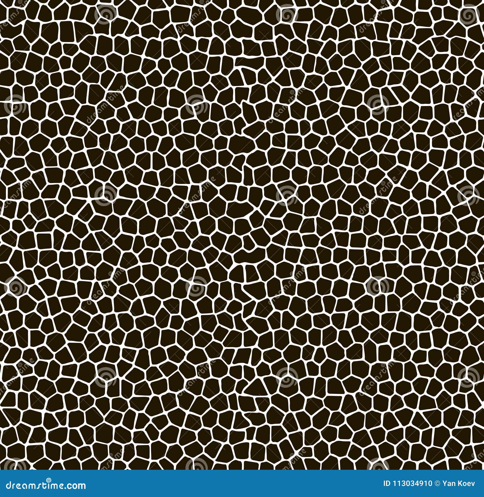 Mosaic Seamless Pattern. Black and White Texture. Stock Vector ...