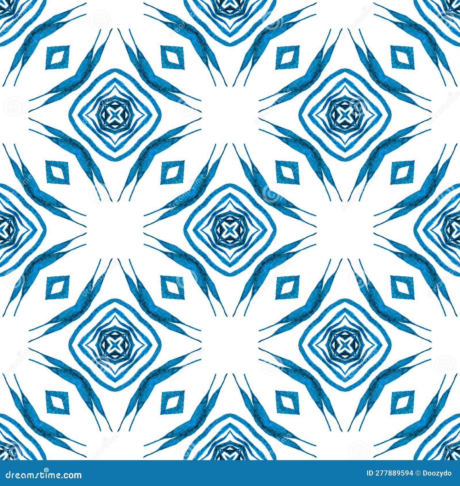 Mosaic Seamless Pattern. Blue Alive Stock Illustration - Illustration ...