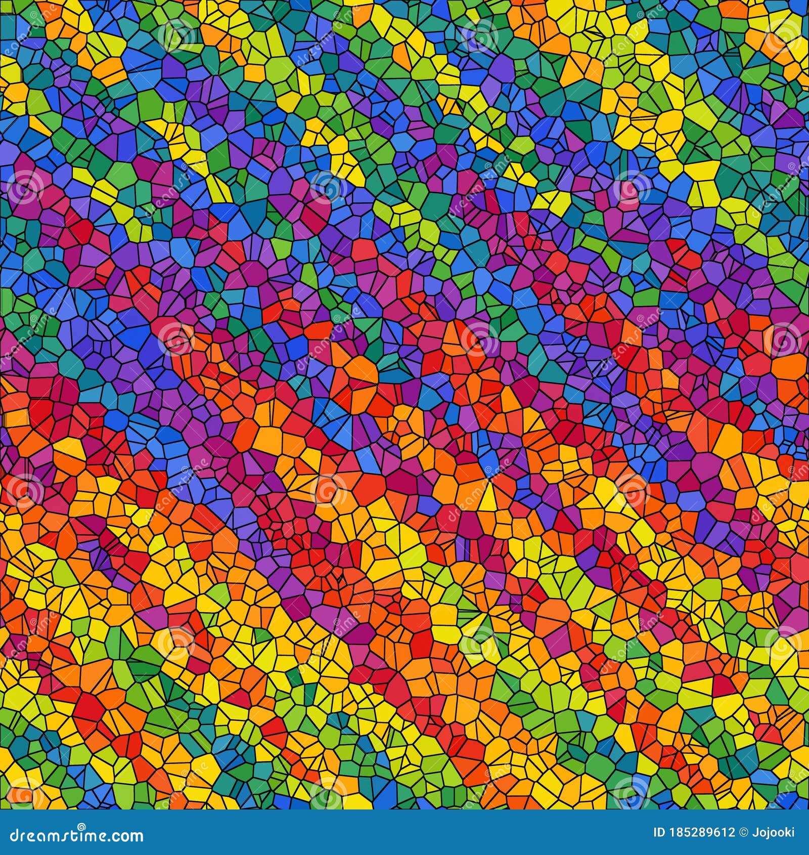 Mosaic Seamless Texture, Rainbow Color, Cell Pattern, 3d Illustration ...