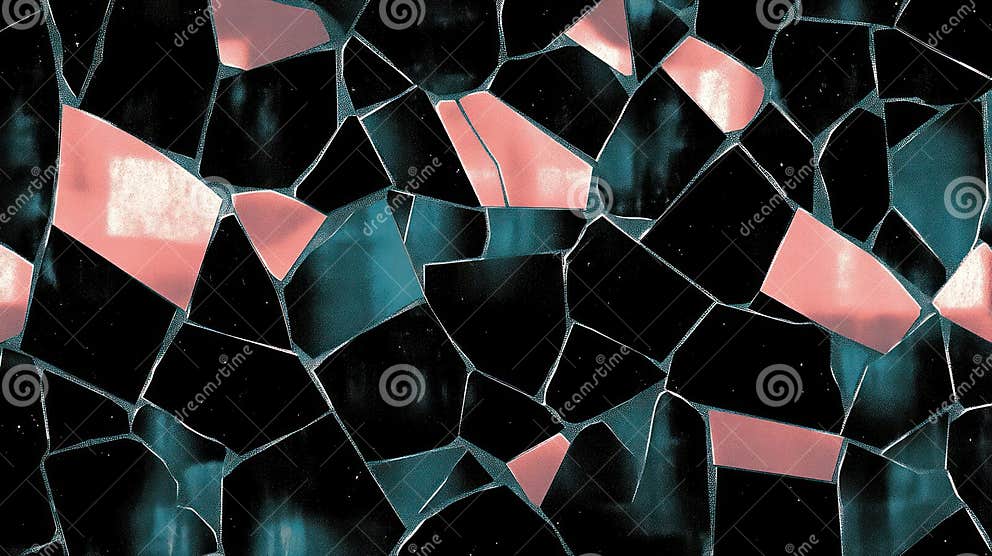 A Mosaic of Shattered Pieces in Contrasting Colors, Creating an ...