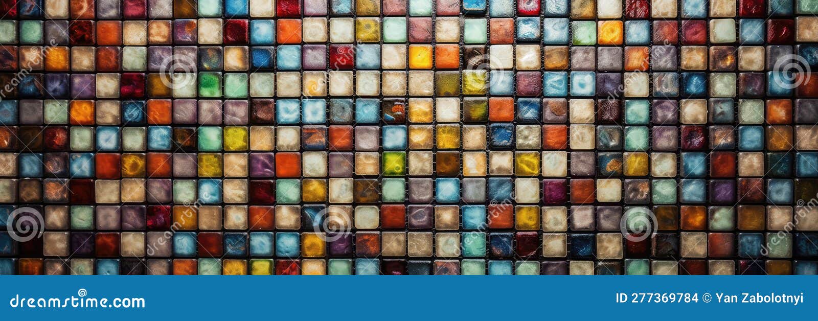 A Mosaic of Small, Colorful Tiles Background. Generative AI Stock ...