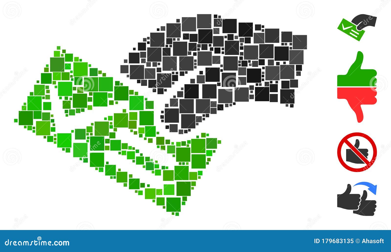 Square Smart Vote Icon Vector Collage Stock Vector - Illustration of ...