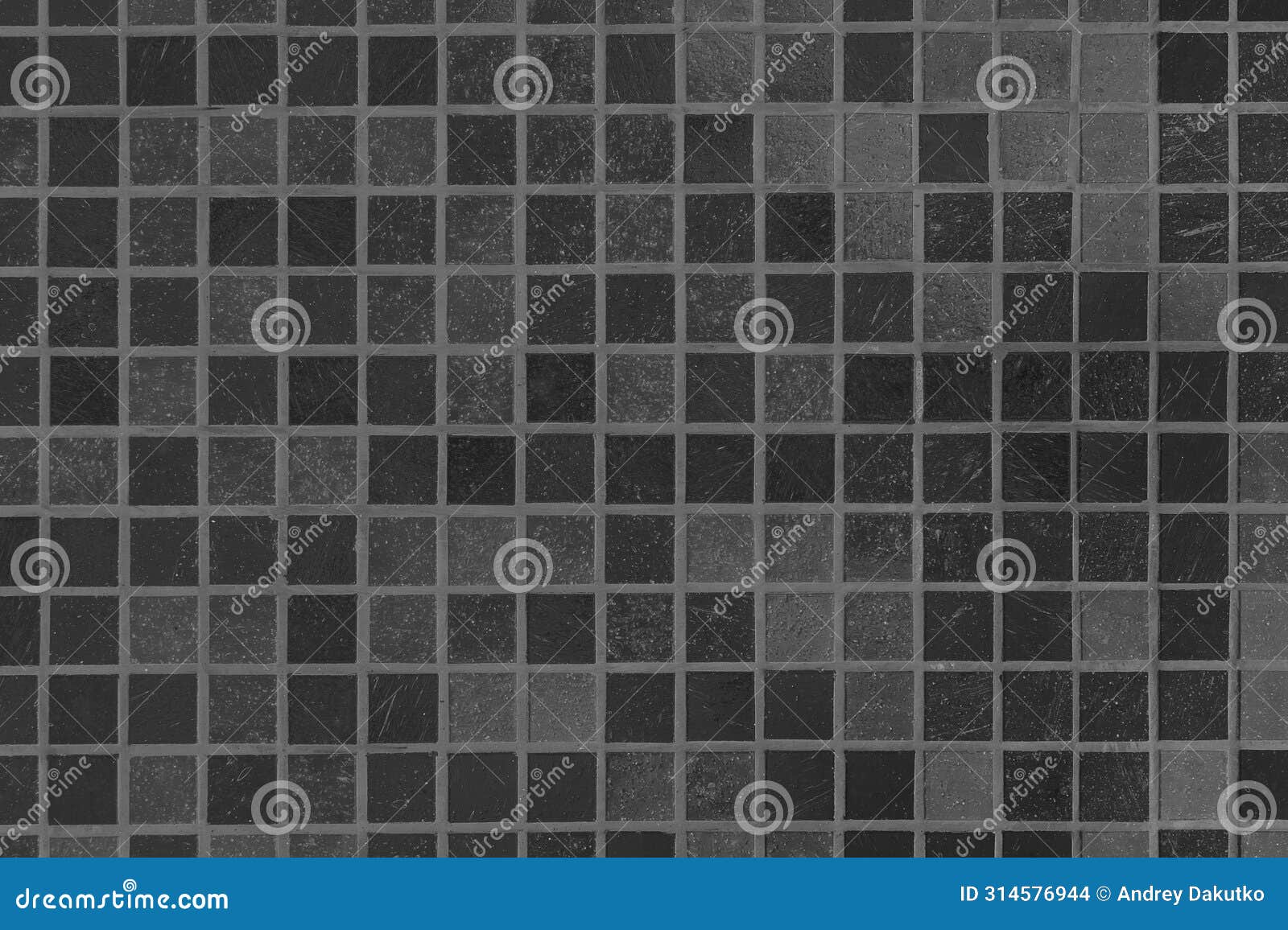 Mosaic Square Ceramic Tiles Black Dark Grey Abstract Bath Pattern ...