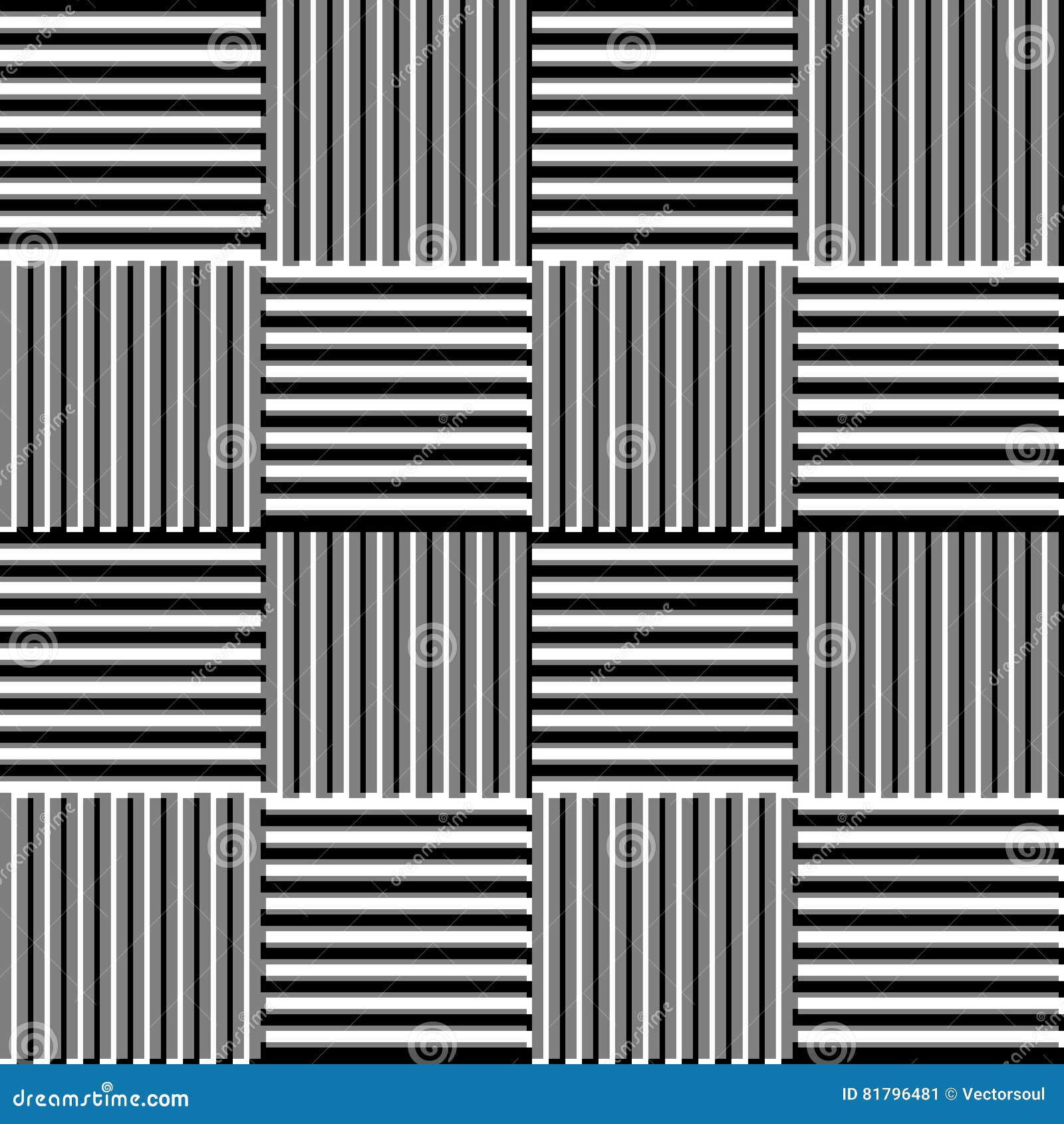 Mosaic Of Squares With Embossed / Offset Line Filling Repeatabl Cartoon ...