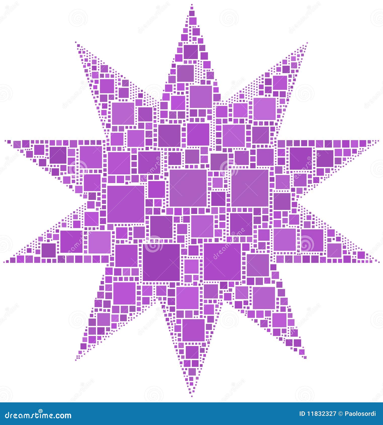 Mosaic of a Star stock illustration. Illustration of mesh - 11832327