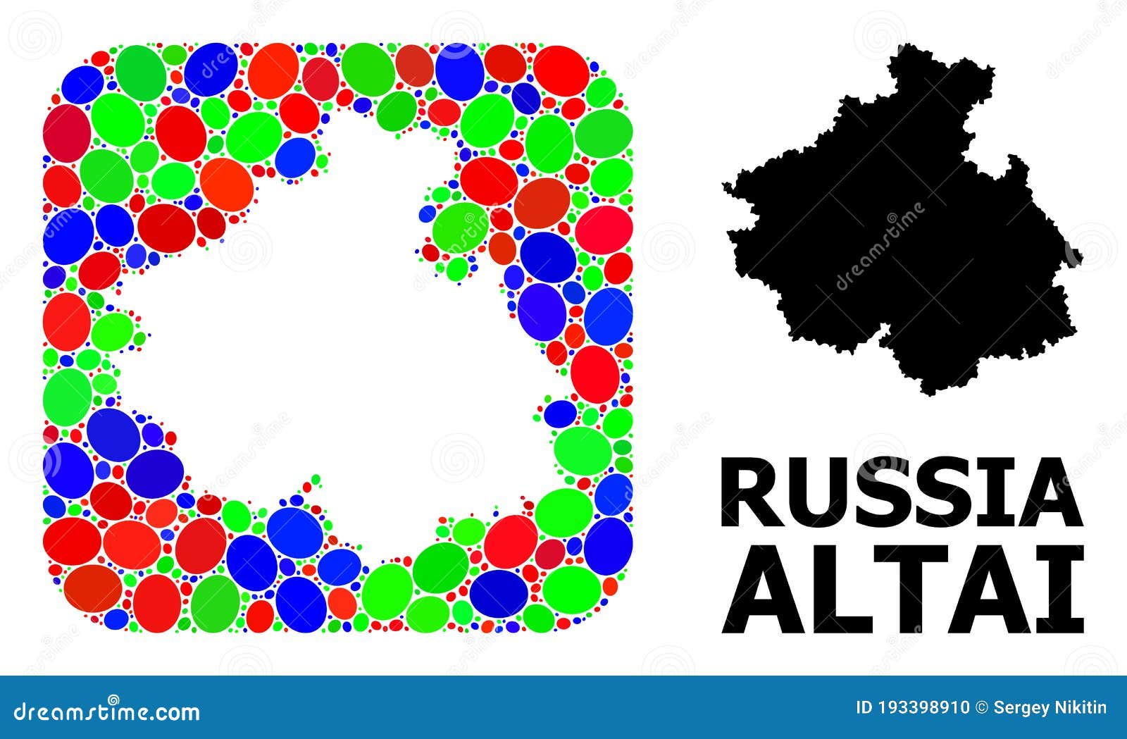 Altai Republic Map Vector | CartoonDealer.com #125736359