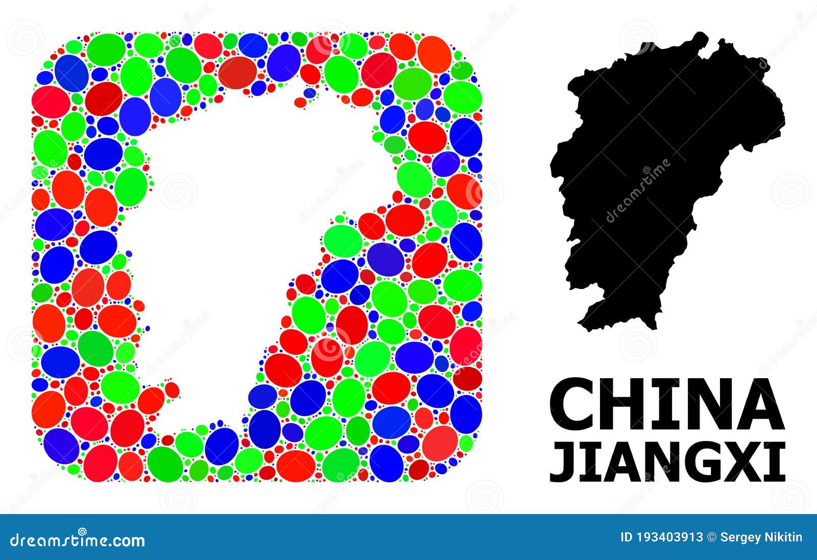 Jiangxi Province Map Vector | CartoonDealer.com #129440122