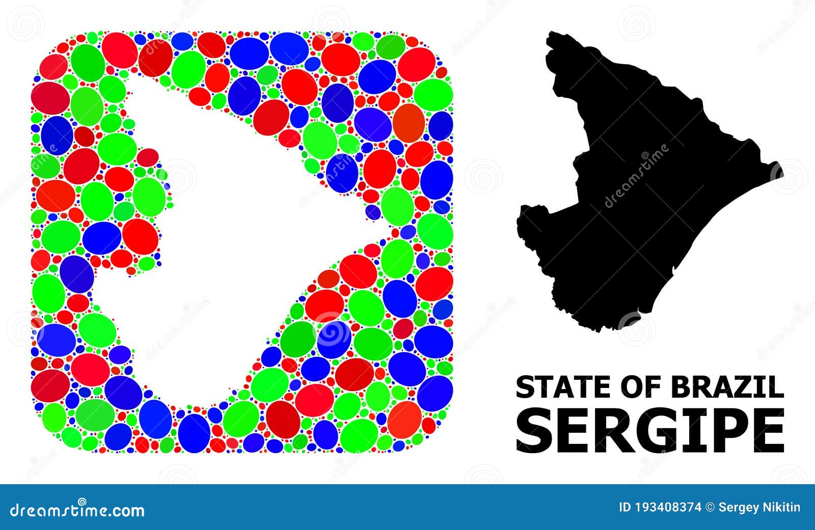 Sergipe State Regions Map Stock Photography | CartoonDealer.com #192347786