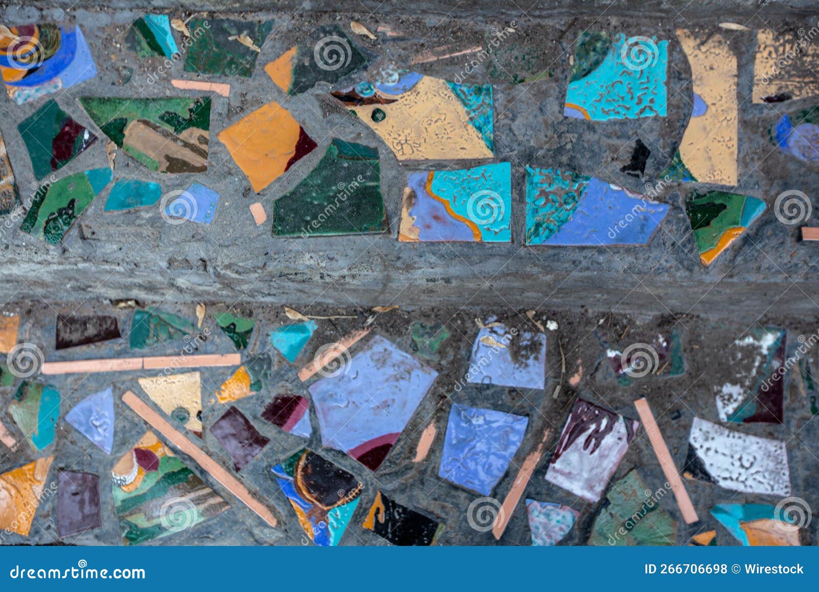 Mosaic Styled Art on Staircase Stock Photo - Image of sculpture ...