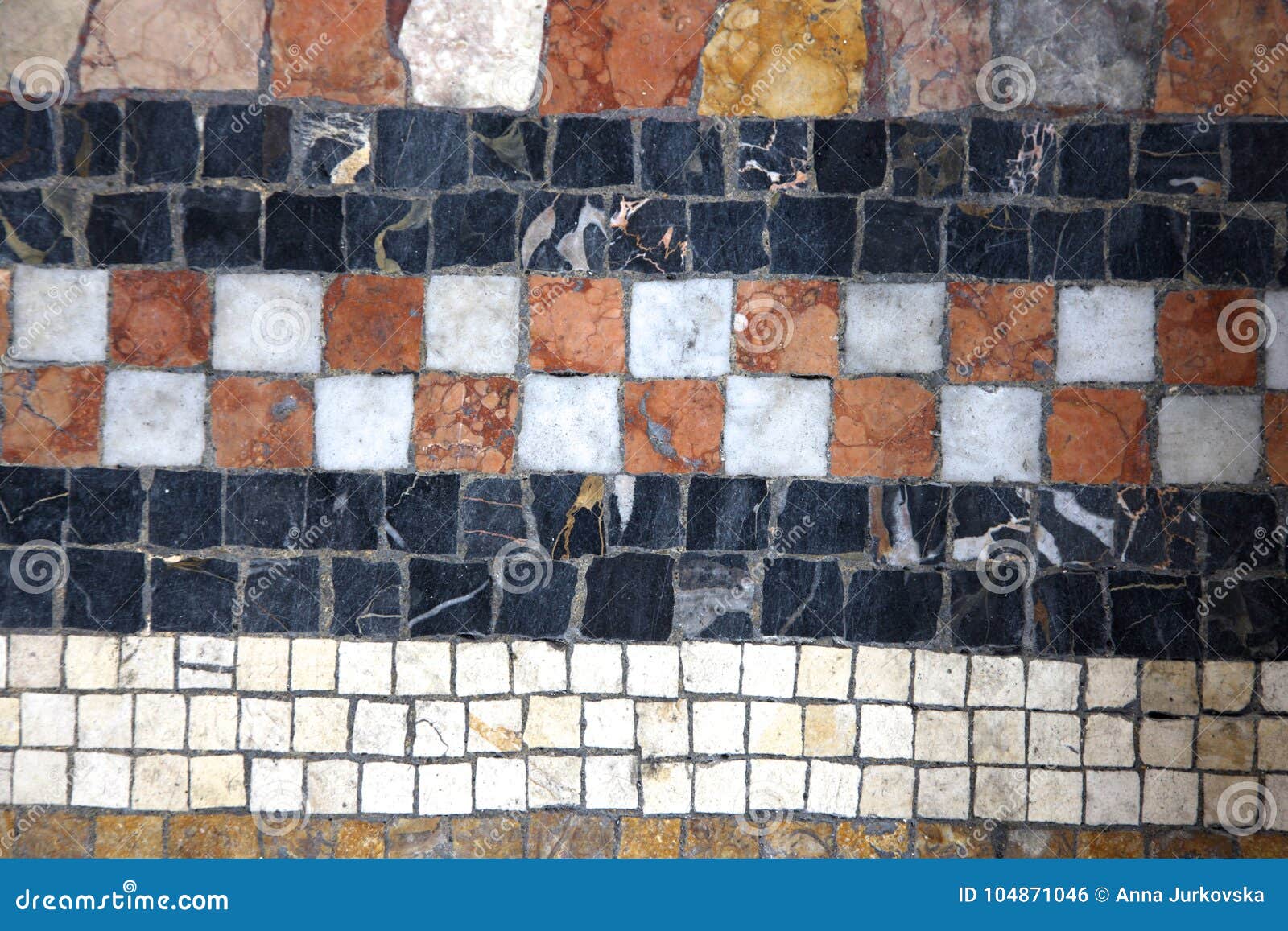 Mosaic Surface with Multicolor Rectangular Elements Stock Photo - Image ...