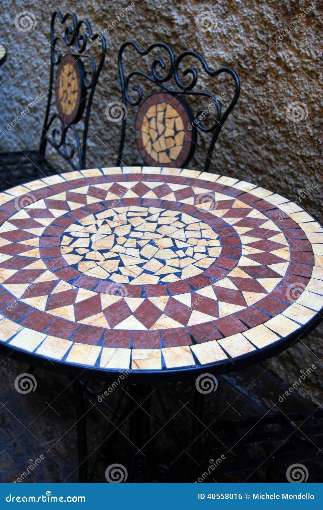 Mosaic Table stock photo. Image of mosaic, wall, artistic - 40558016