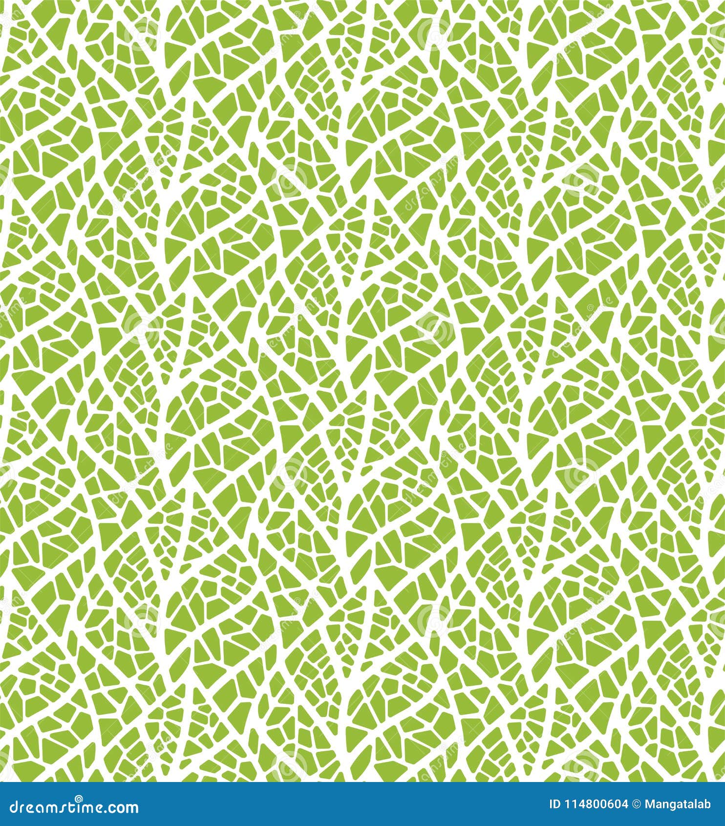 Mosaic Tile Decorative Leaves Seamless Pattern. Continuous Leaf ...