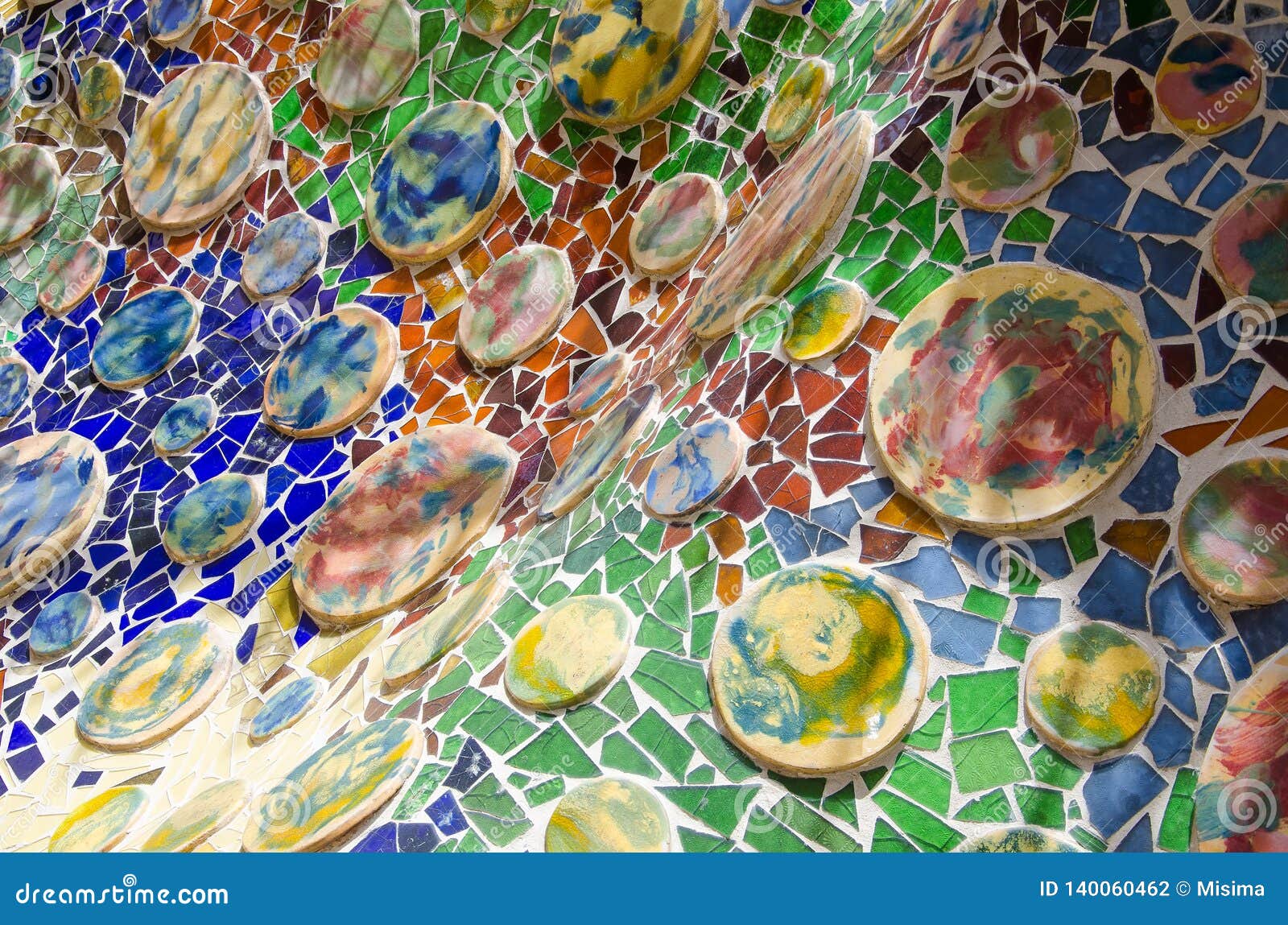 Mosaic Tile, Designed by Gaudi Stock Photo - Image of artwork, abstract ...