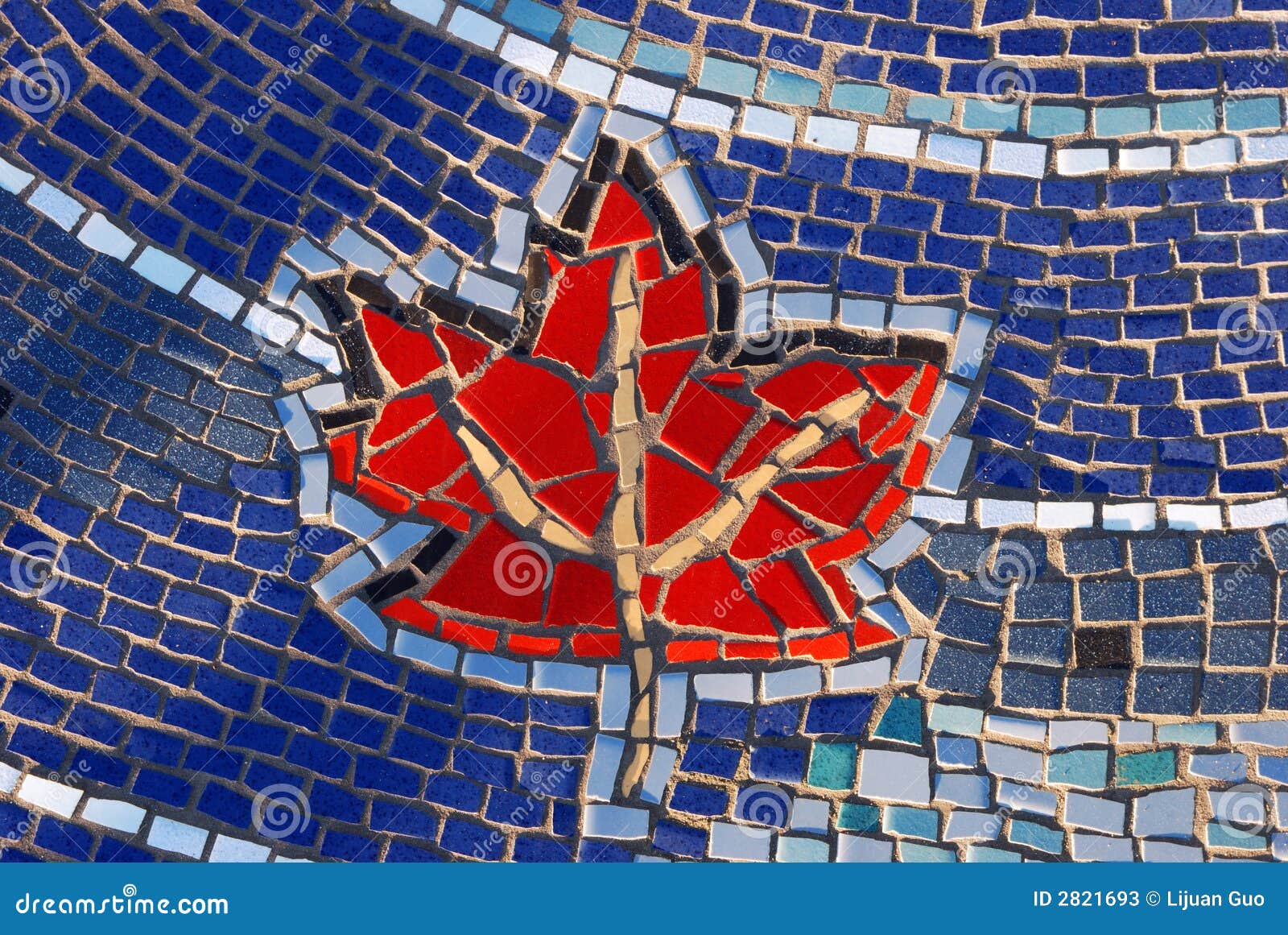 Mosaic Tile Maple Leaf Pattern Stock Image - Image of architectural ...