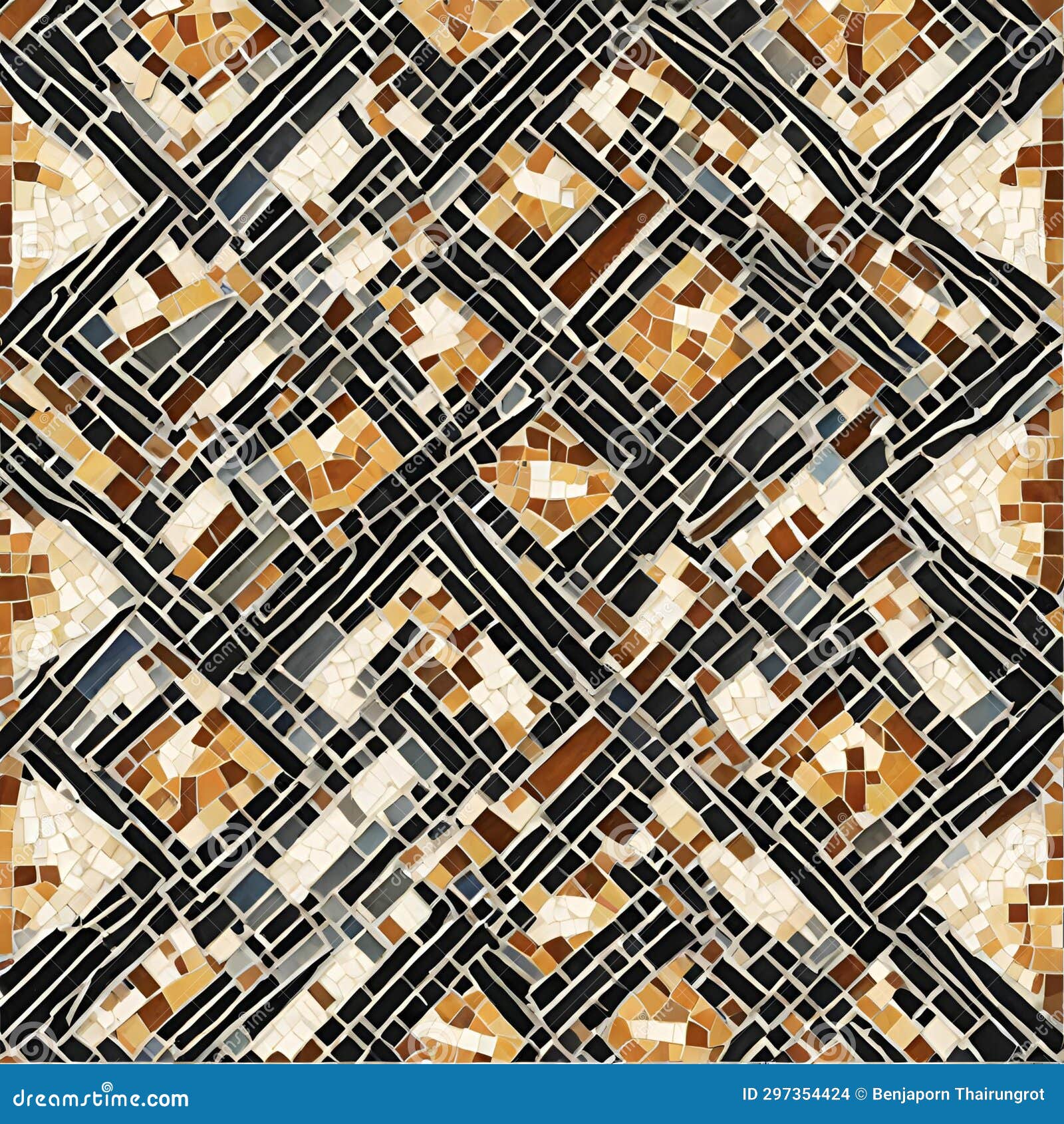 Mosaic and Tile Patterns. - 1 Stock Illustration - Illustration of ...