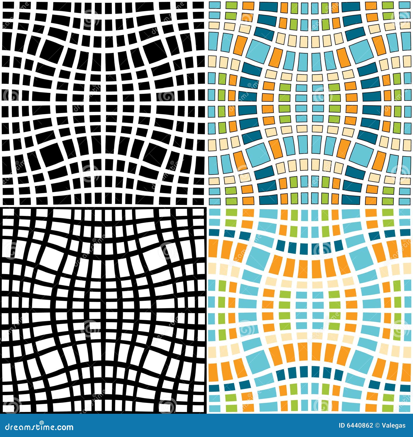 Mosaic tiles stock vector. Illustration of retro, woven - 6440862