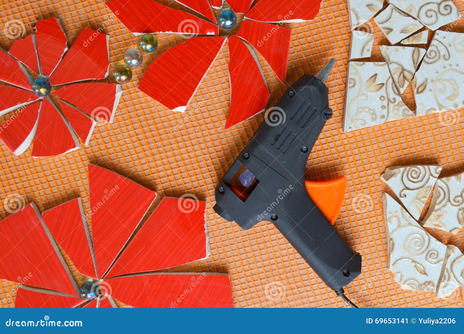 Mosaic tiles with bat stock image. Image of glue, blend - 69653141