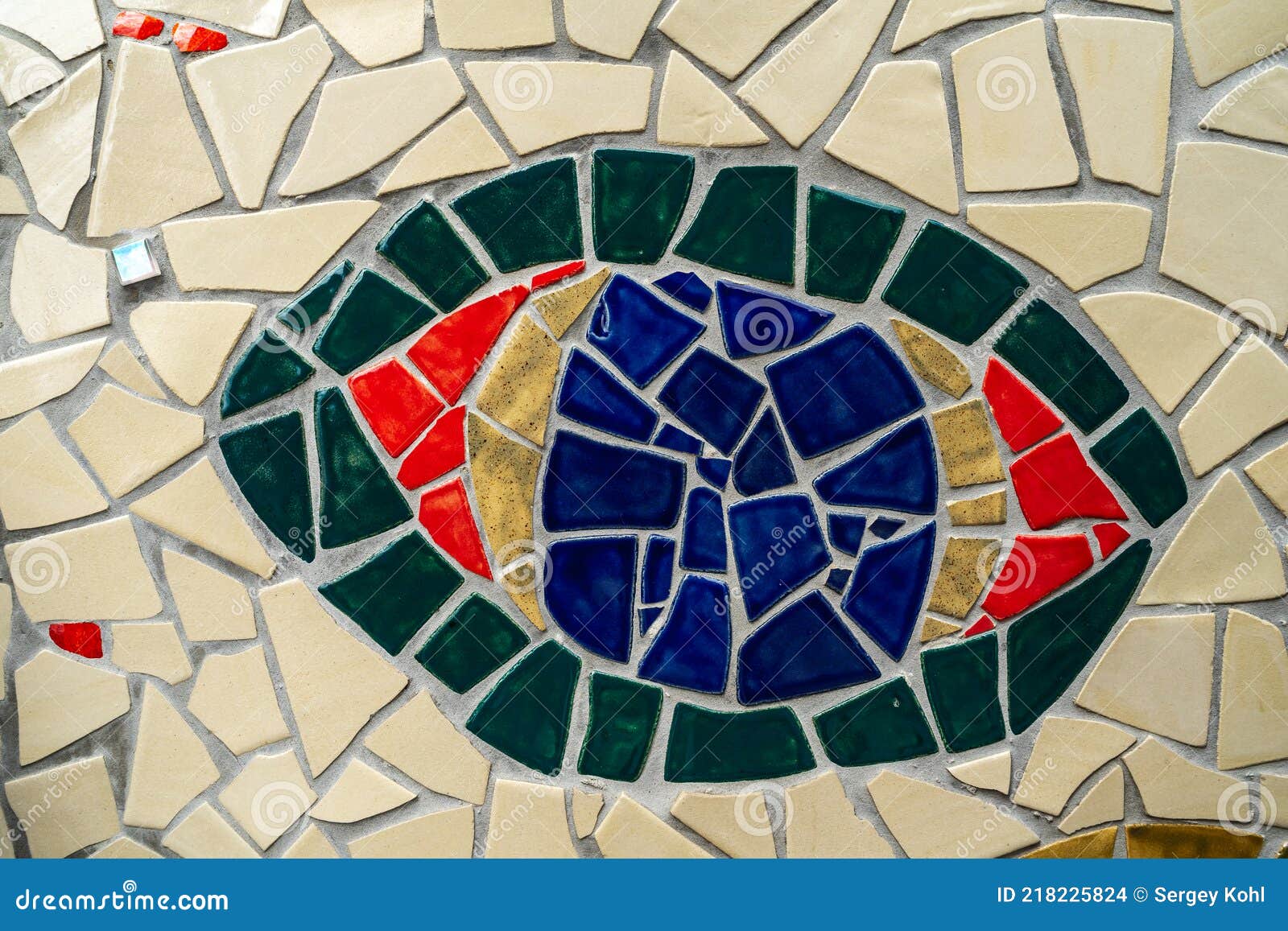 Mosaic tiles close up. stock photo. Image of interior - 218225824