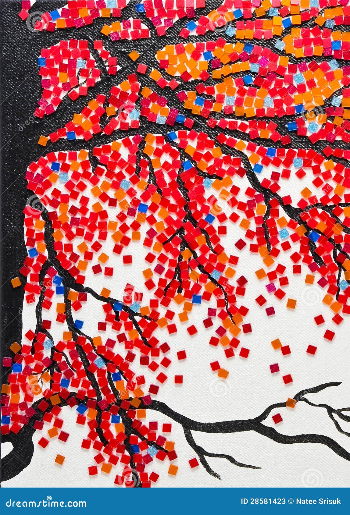 Mosaic tree stock image. Image of leaf, pixel, decoration - 28581423