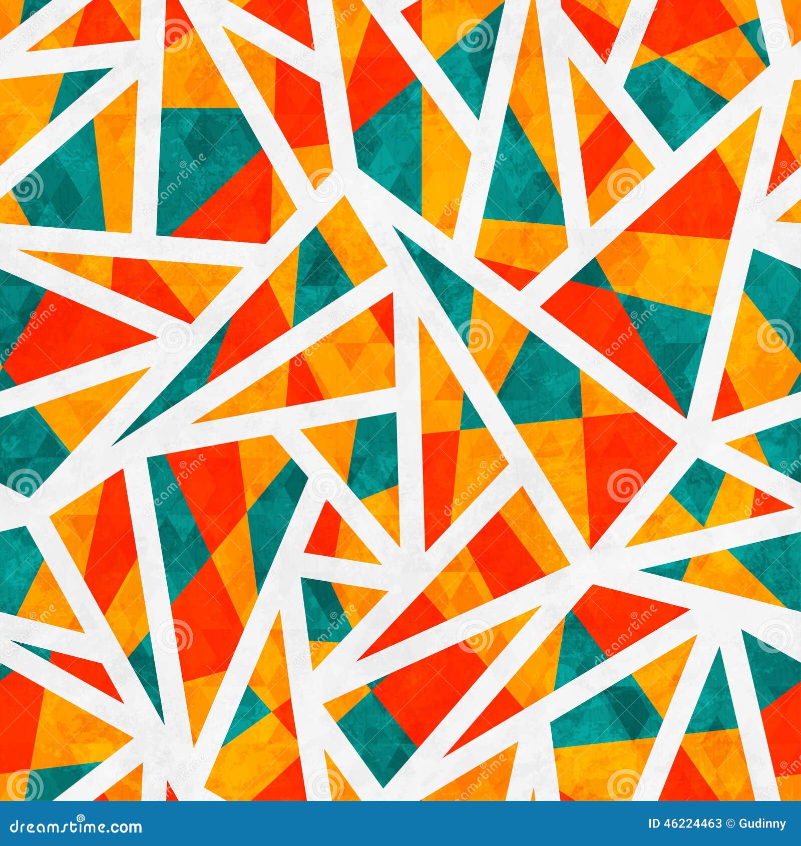 Mosaic Triangle Seamless Pattern with Grunge Effect Stock Vector ... Mosaic Triangle Seamless Pattern with Grunge Effect Stock Vector ...