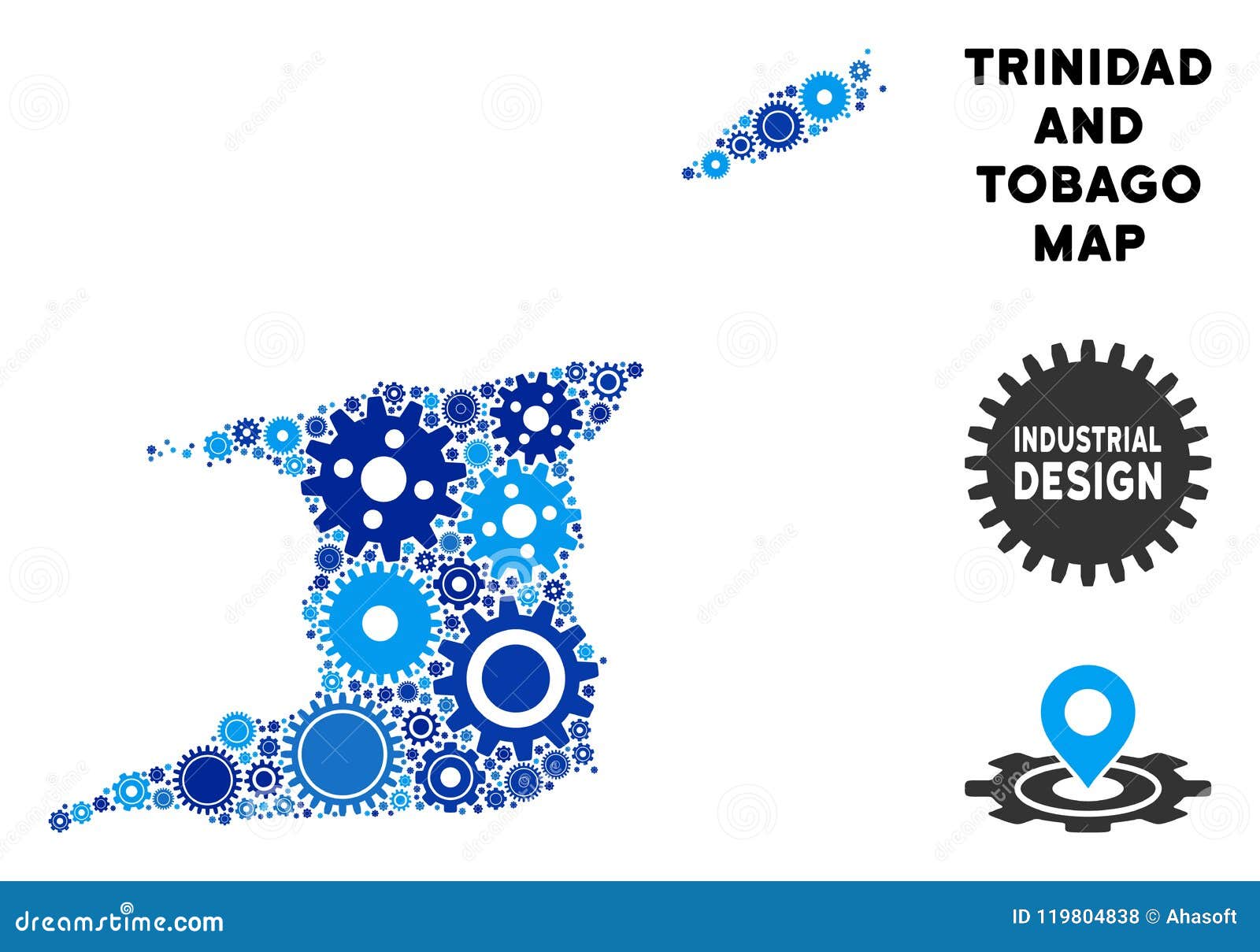 Mosaic Trinidad and Tobago Map of Gears Stock Vector - Illustration of ... Mosaic Trinidad and Tobago Map of Gears Stock Vector - Illustration of ...